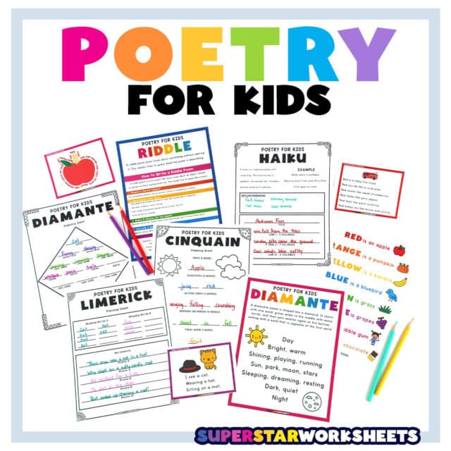 Poetry for Kids - Superstar Worksheets