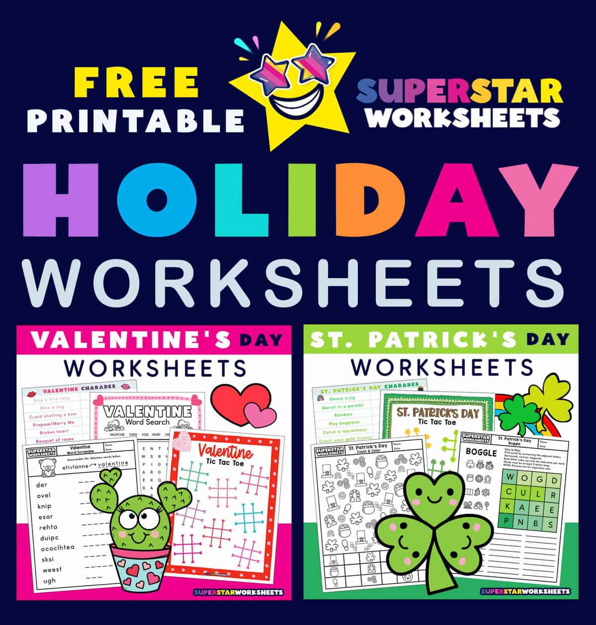 Holiday & Seasons Worksheets - Superstar Worksheets