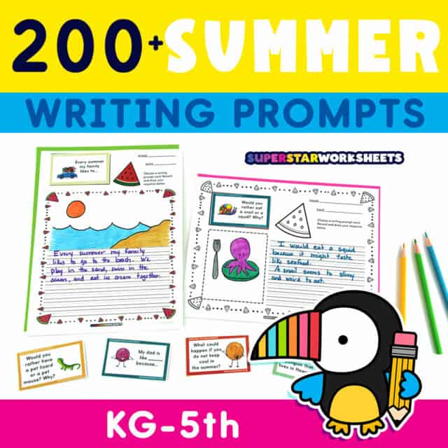 Writing Prompts (Free Printables) - Superstar Worksheets