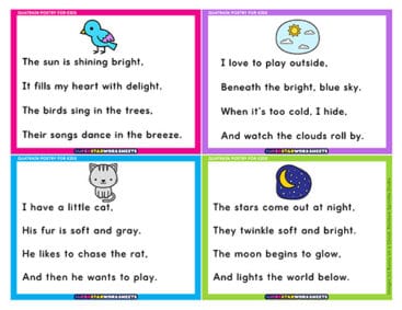 Poetry for Kids - Superstar Worksheets