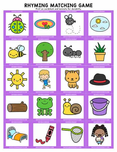Matching Game Printables - Superstar Worksheets