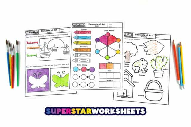 Elements of Art (Free Printables) - Superstar Worksheets