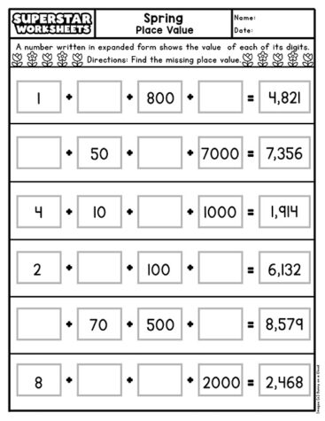 Spring Worksheets - Superstar Worksheets