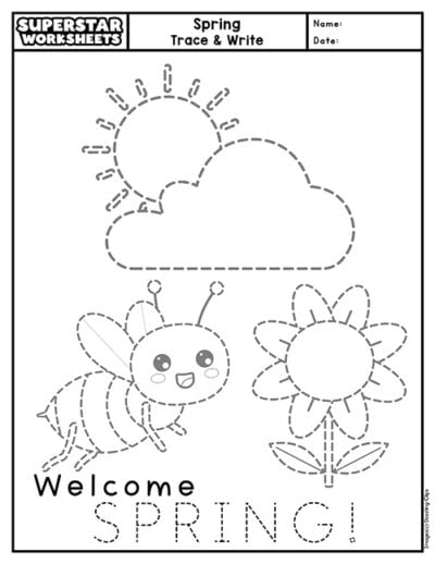 Spring Worksheets (Free Printables) - Superstar Worksheets