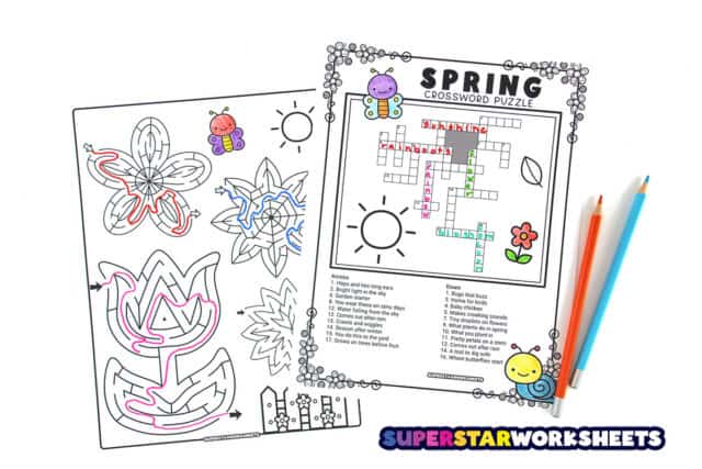Spring Worksheets (Free Printables) - Superstar Worksheets