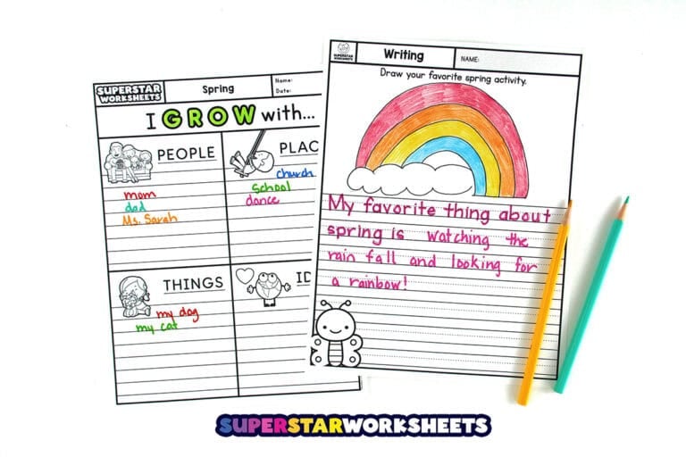 Spring Worksheets (Free Printables) - Superstar Worksheets
