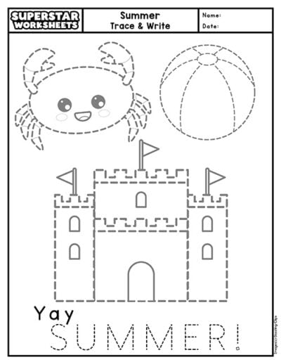 Summer Worksheets (Free Printables) - Superstar Worksheets