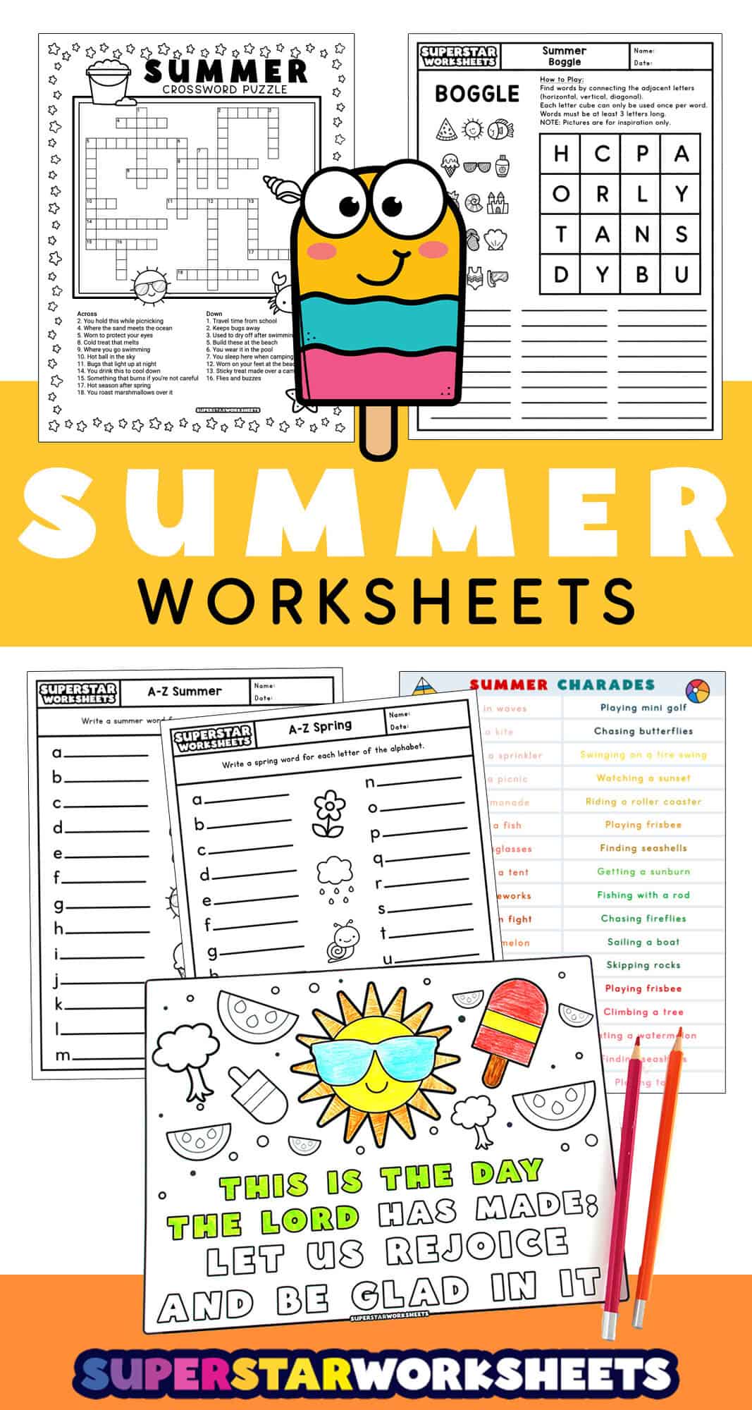 Summer Worksheets - Superstar Worksheets