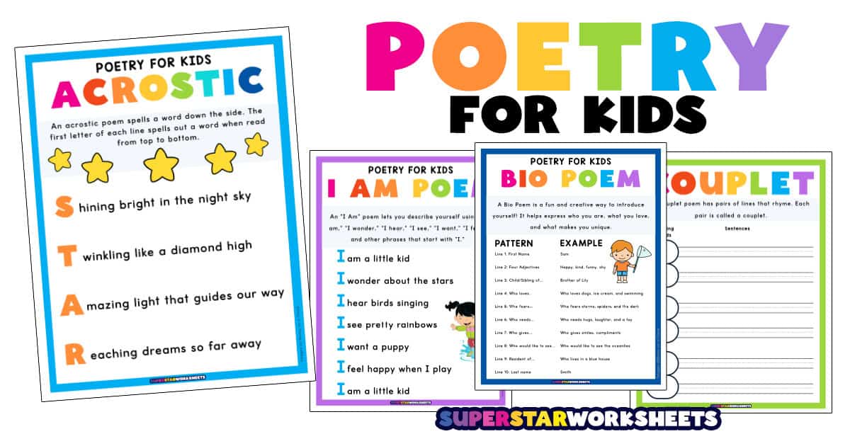 Poetry for Kids - Superstar Worksheets