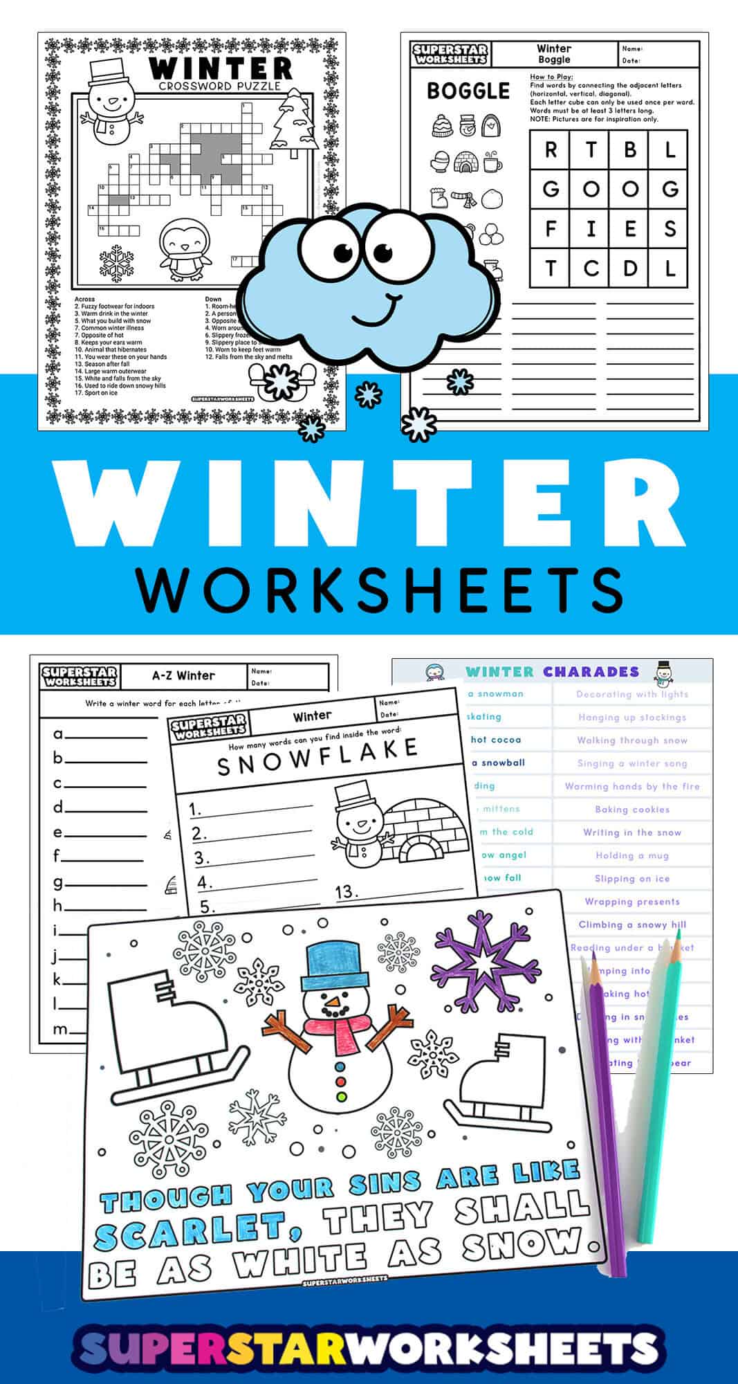 Winter Worksheets - Superstar Worksheets