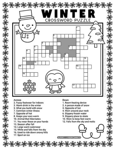 Winter Worksheets (Free Printables) - Superstar Worksheets