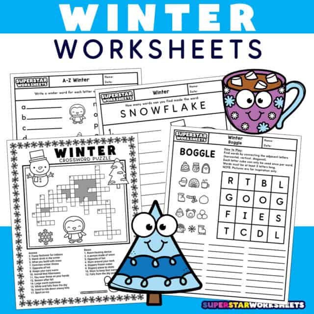 Winter Worksheets - Superstar Worksheets