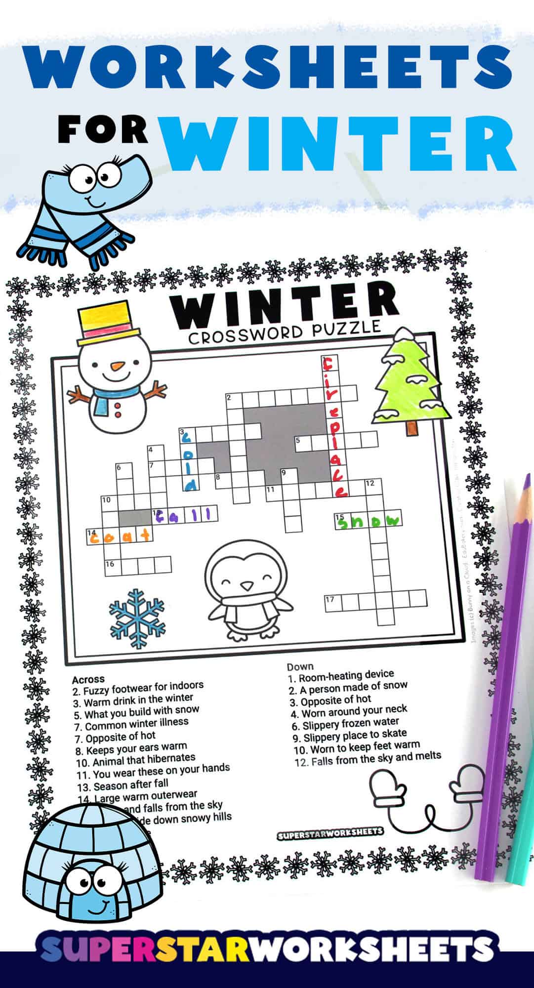 Winter Worksheets - Superstar Worksheets