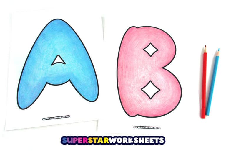 Bubble Letters - Superstar Worksheets