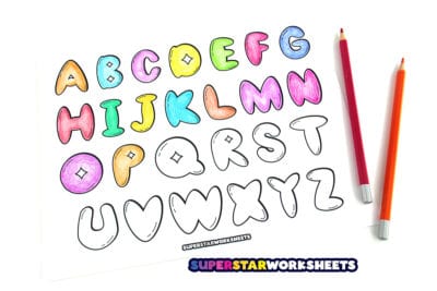 Bubble Letters - Superstar Worksheets