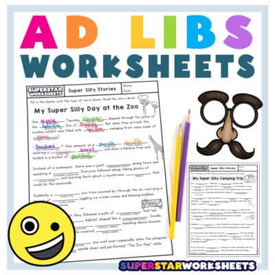 Ad Libs Worksheets - Superstar Worksheets