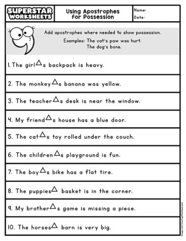 Punctuation Worksheets (Free Printables) - Superstar Worksheets
