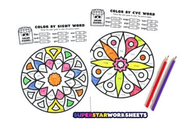 Mandala Color by Number - Superstar Worksheets