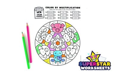 Mandala Color by Number - Superstar Worksheets
