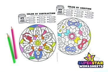 Mandala Color by Number - Superstar Worksheets