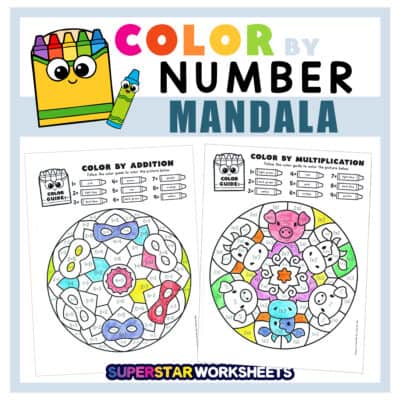 Mandala Color by Number - Superstar Worksheets