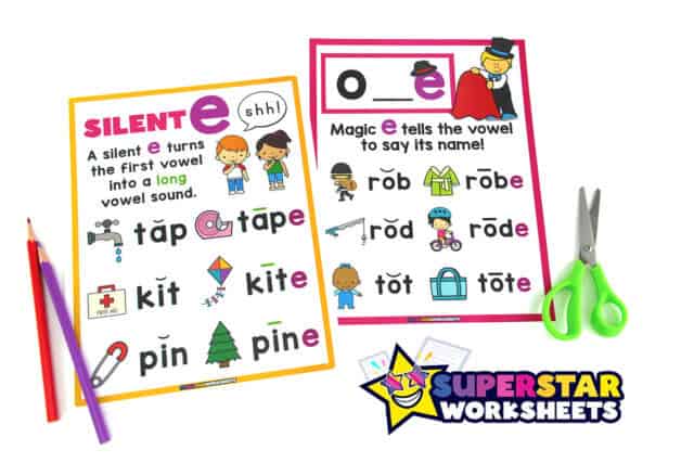 Magic e Words - Superstar Worksheets