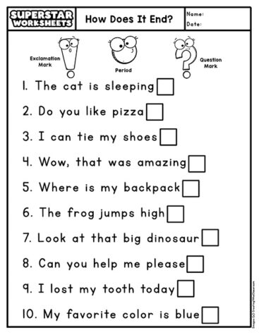 Punctuation Worksheets (Free Printables) - Superstar Worksheets