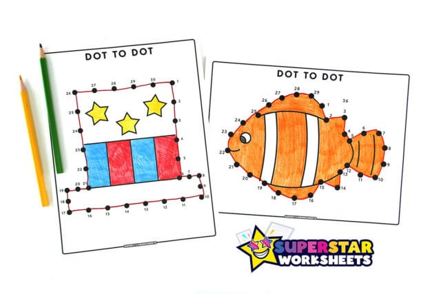 Dot to Dot Worksheets - Superstar Worksheets