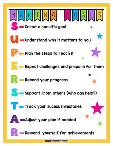 Goal Setting Worksheets - Superstar Worksheets