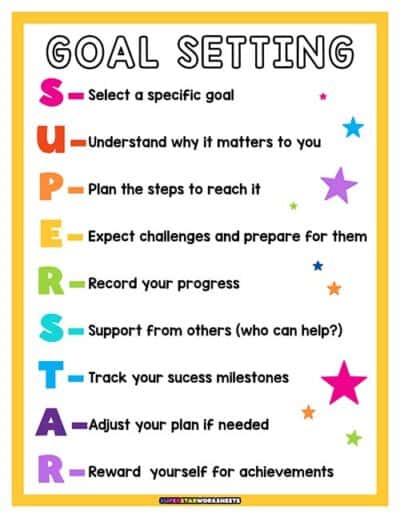 Goal Setting Worksheets - Superstar Worksheets