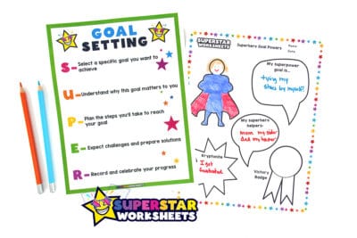 Goal Setting Worksheets - Superstar Worksheets