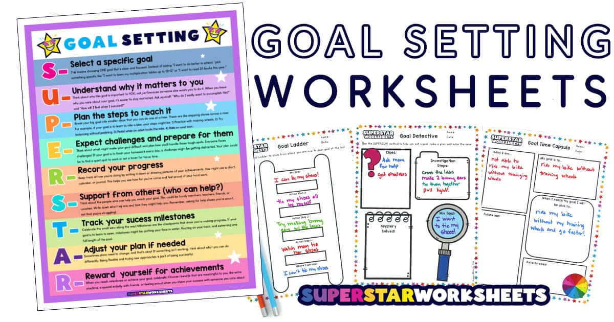 Goal Setting Worksheets - Superstar Worksheets