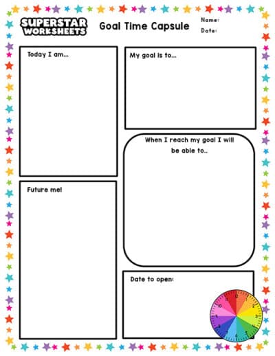 Goal Setting Worksheets - Superstar Worksheets