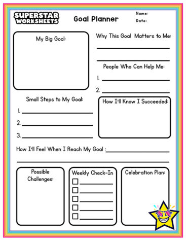 Goal Setting Worksheets - Superstar Worksheets