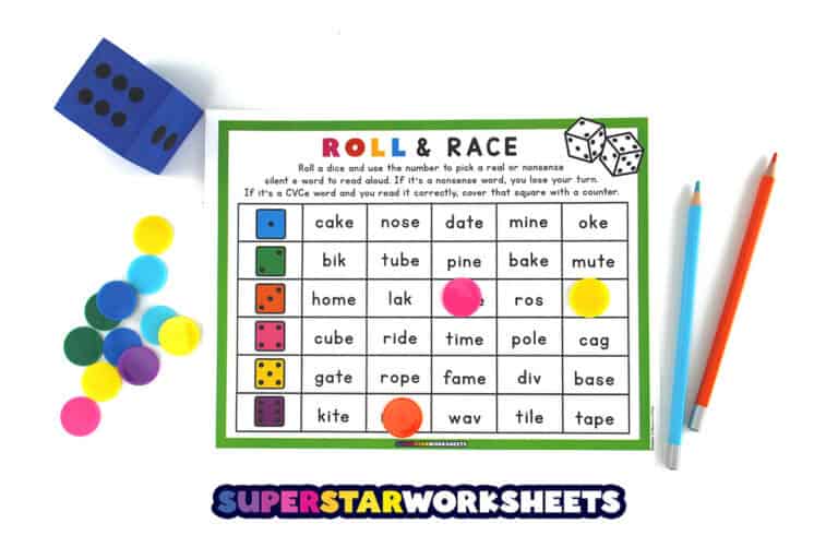 Magic e Words - Superstar Worksheets