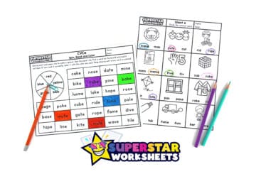Magic e Words - Superstar Worksheets