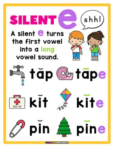 Magic e Words - Superstar Worksheets