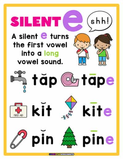 Magic e Words - Superstar Worksheets