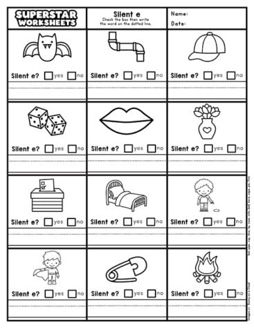 Magic e Words - Superstar Worksheets