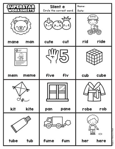 Magic e Words - Superstar Worksheets
