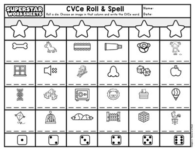 Magic e Words - Superstar Worksheets