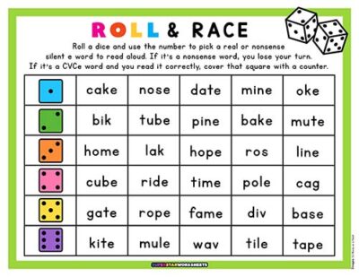 Magic e Words - Superstar Worksheets