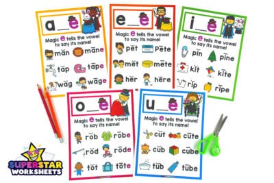Magic e Words - Superstar Worksheets