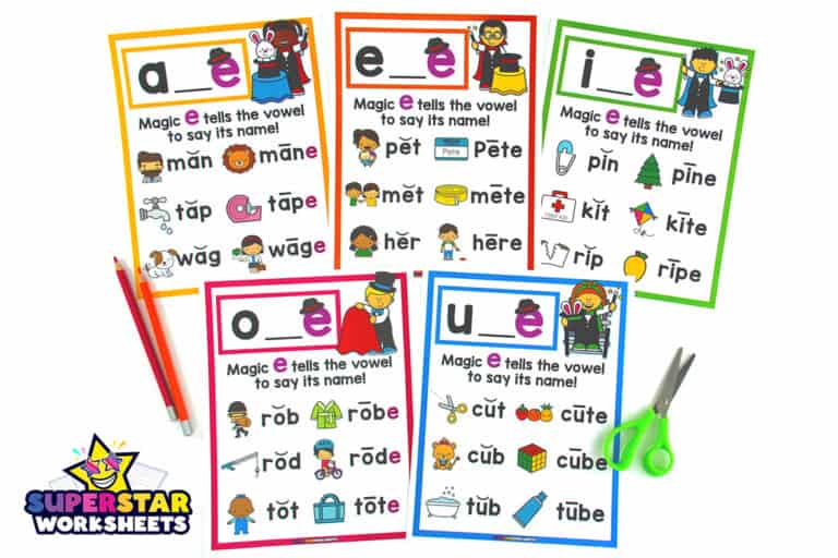Magic e Words - Superstar Worksheets