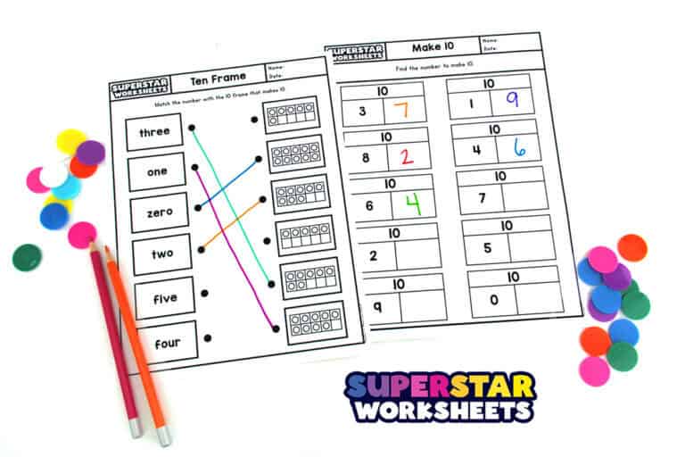 Make 10 Worksheets - Superstar Worksheets