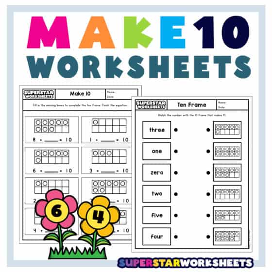 Make 10 Worksheets - Superstar Worksheets
