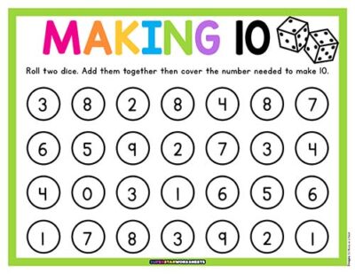 Make 10 Worksheets - Superstar Worksheets