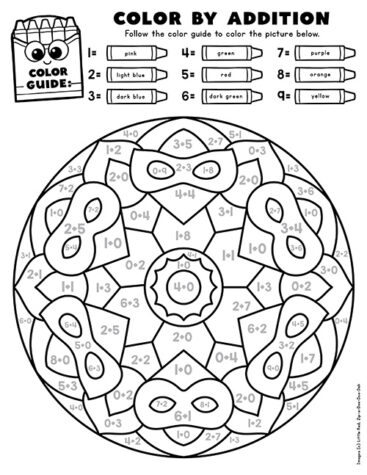 Mandala Color by Number - Superstar Worksheets