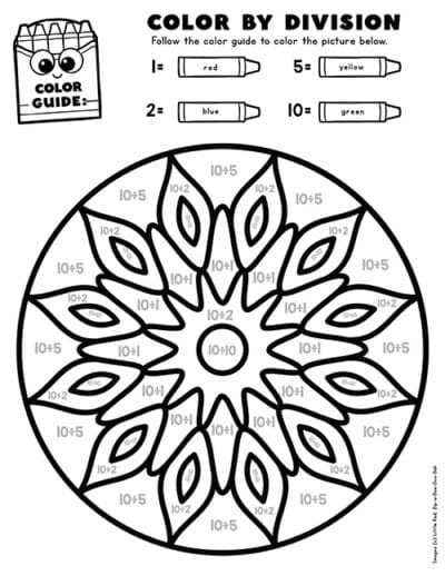 Mandala Color by Number - Superstar Worksheets