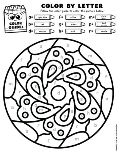 Mandala Color by Number - Superstar Worksheets